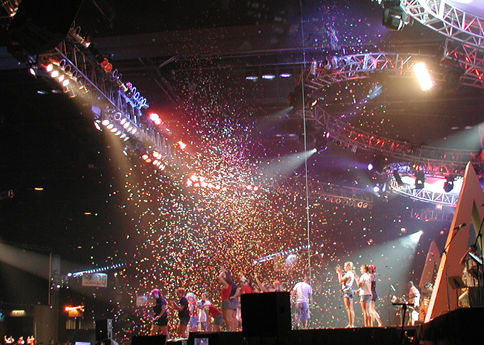 DJPOWER R5 Dual-Gun Confetti Launcher Machine (w/ 2x 80mm Confetti ...